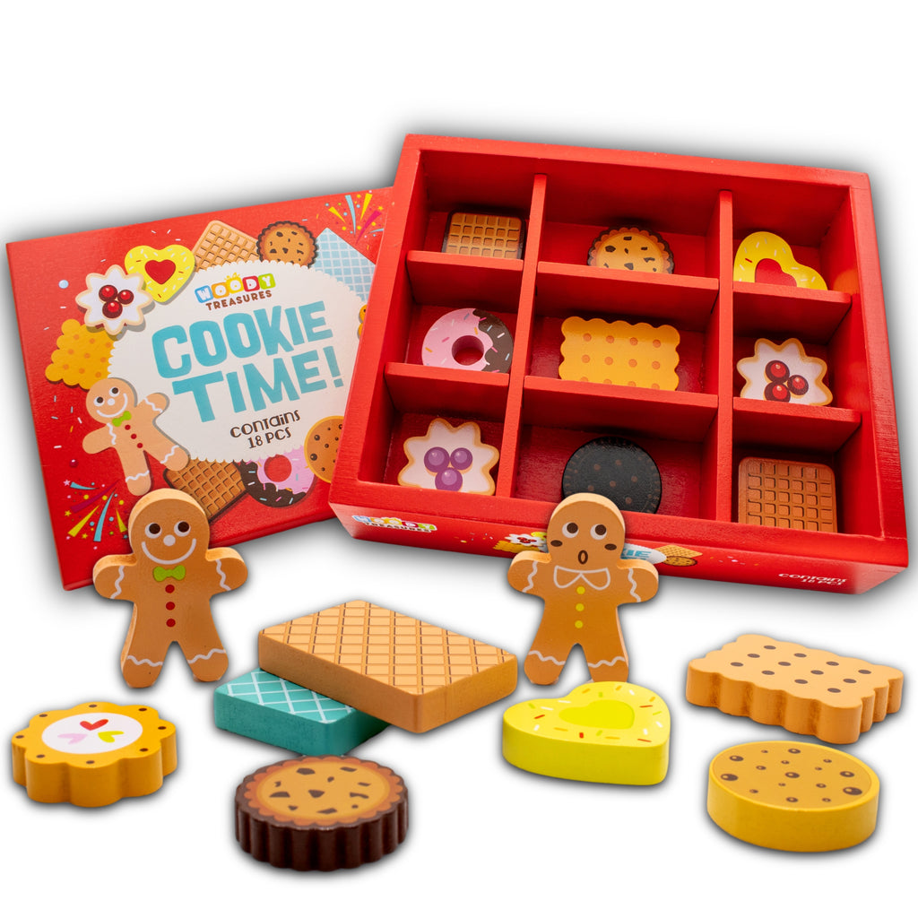 Wooden toy cookies